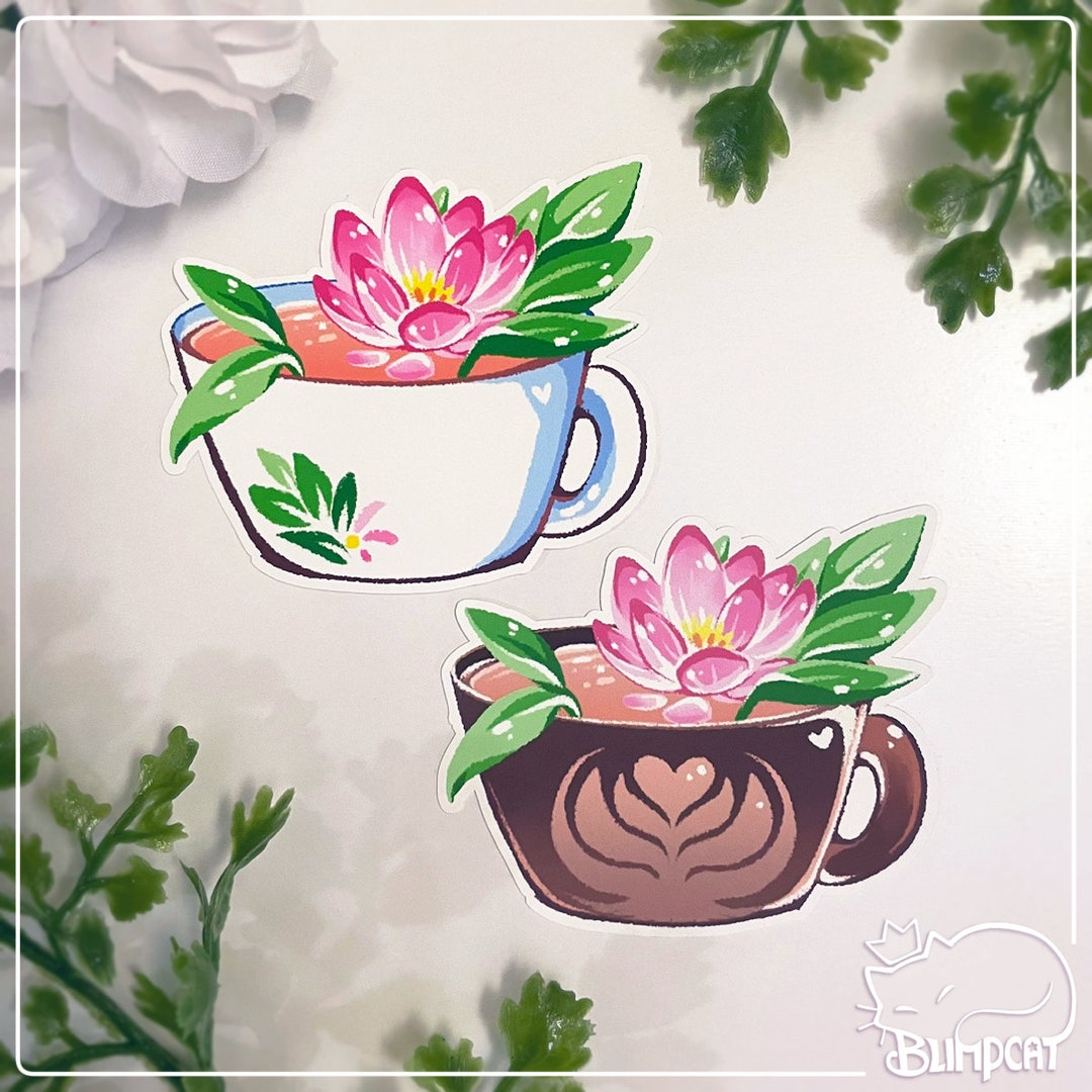 Coffee & Tea Stickers (original) - Etsy