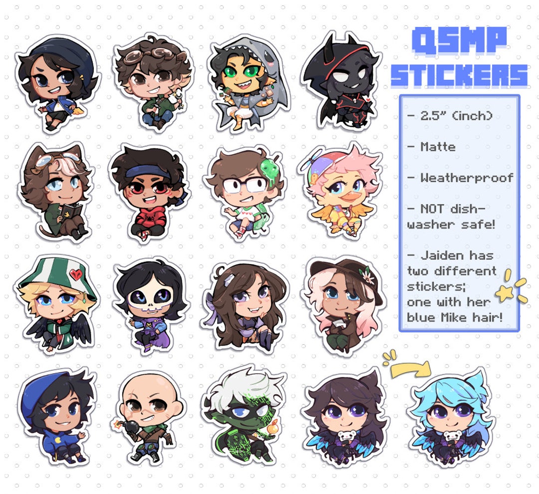 QSMP Character Stickers - Etsy