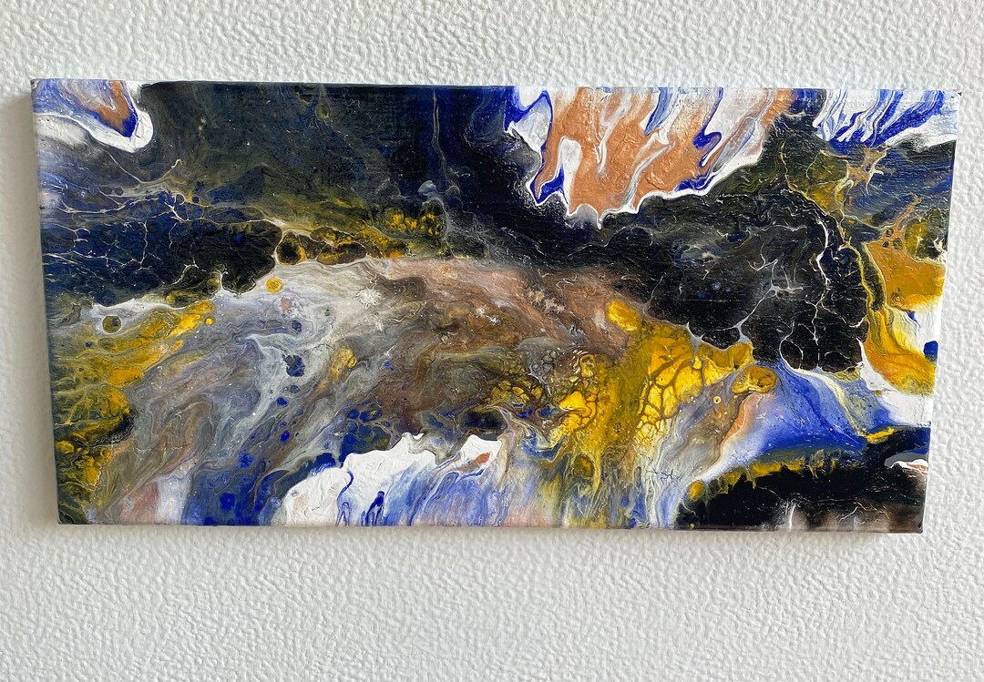 Cosmic Array -original Abstract Poured Acrylic Paints on Canvas -wall ...