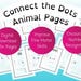 Animal Dot to Dot Coloring, Connect the Dots, Printable Coloring ...