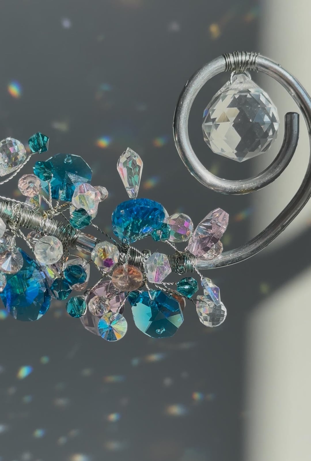Flower Decoration, Suncatcher,plant Stake,plant Stick,crystal ...