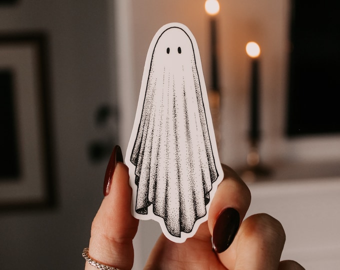 Sheet Ghost | Vinyl Illustrated Sticker - Etsy