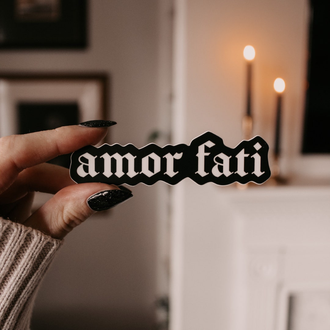 Amor Fati Vinyl Sticker Gothic Stoic Sticker Bookish Gifts - Etsy