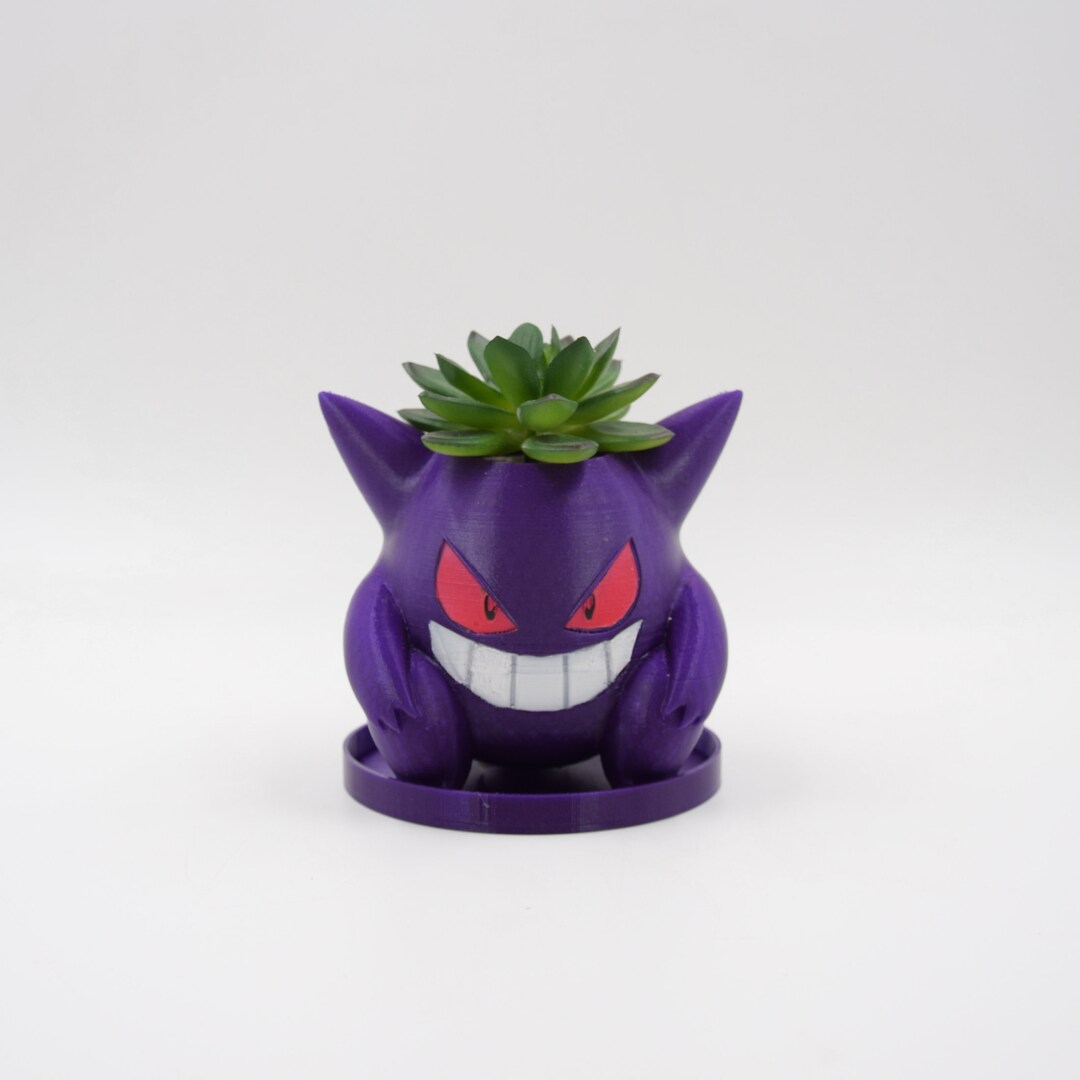 Hand Painted Pokemon Gengar Planter,one-of-a-kind Ready to Ship Pokemon ...