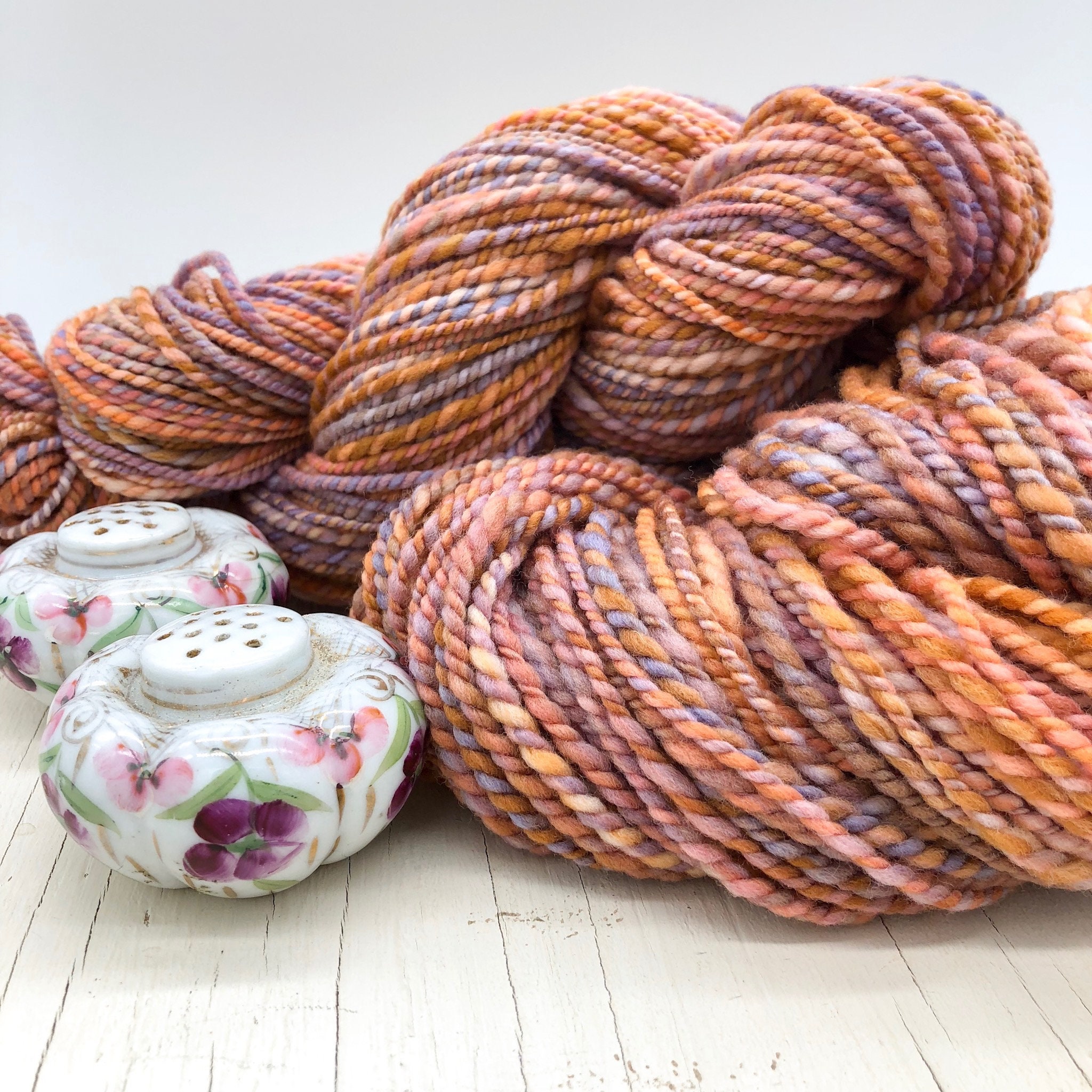 Mulberries - Handspun Merino Wool Yarn - Heavy Worsted