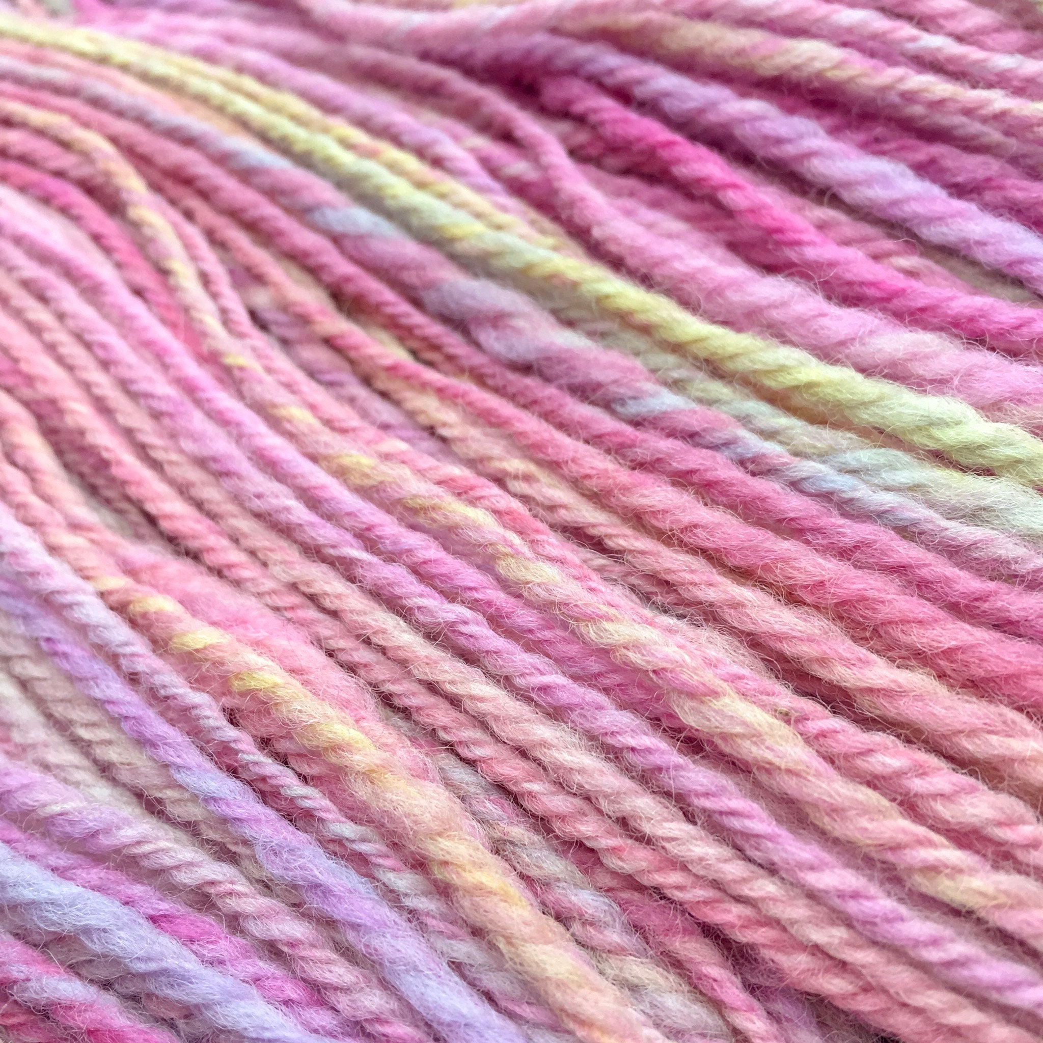 Cotton Candy - Handspun Wool Yarn Worsted