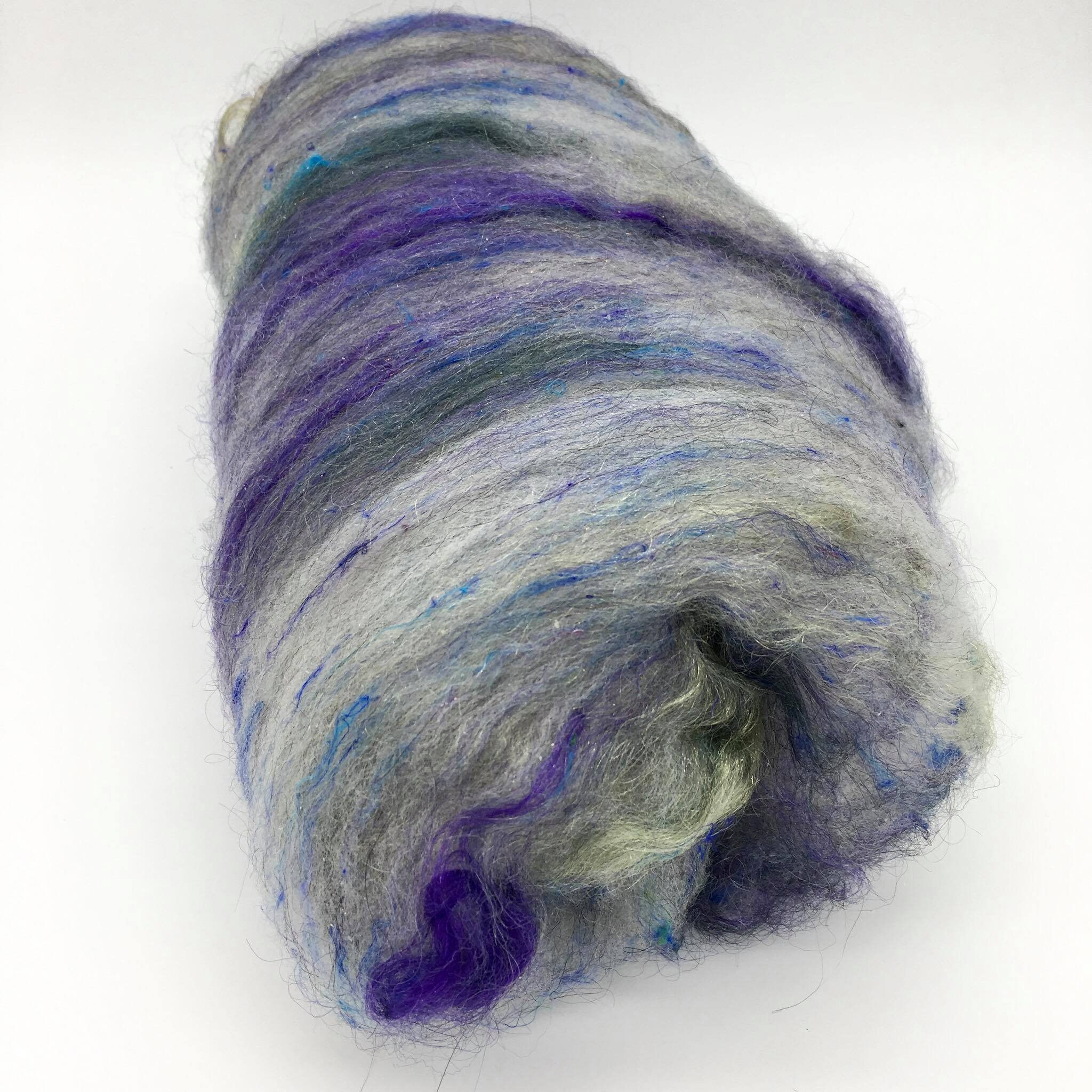 Crocuses and Moss - Finn Wool Art Batt