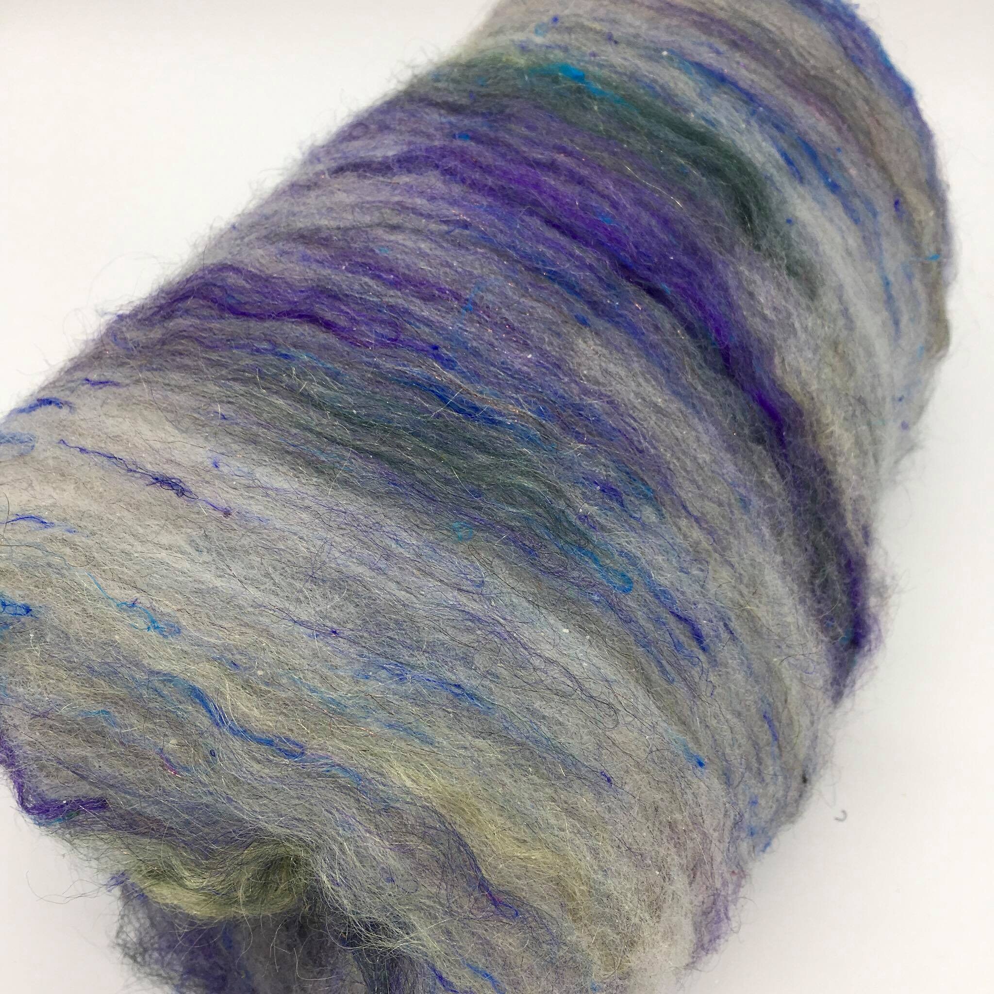 Crocuses and Moss - Finn Wool Art Batt