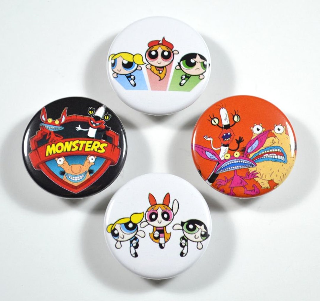 Powerpuff Girls Aaahh Real Monsters Pin Back Button - Etsy