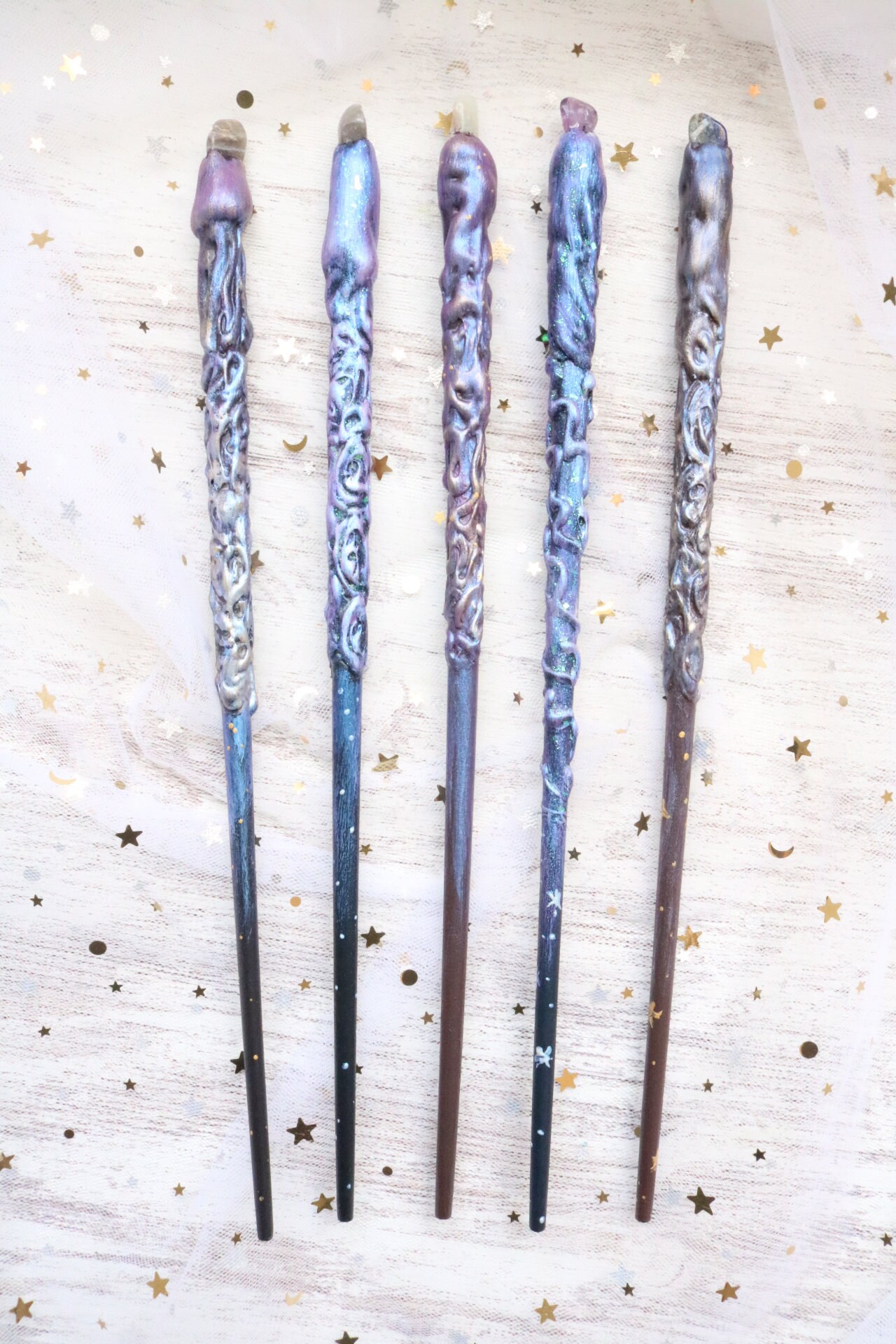MAGIC wands with natural stones. Special wands for witches and | Etsy