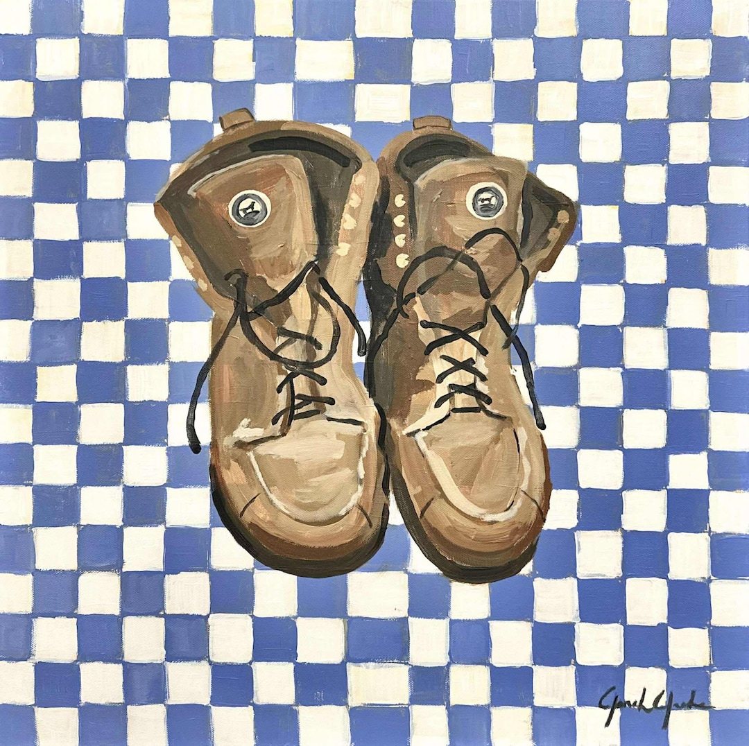 Red Wing Boots Acrylic Painting on Canvas (24x24) - Etsy
