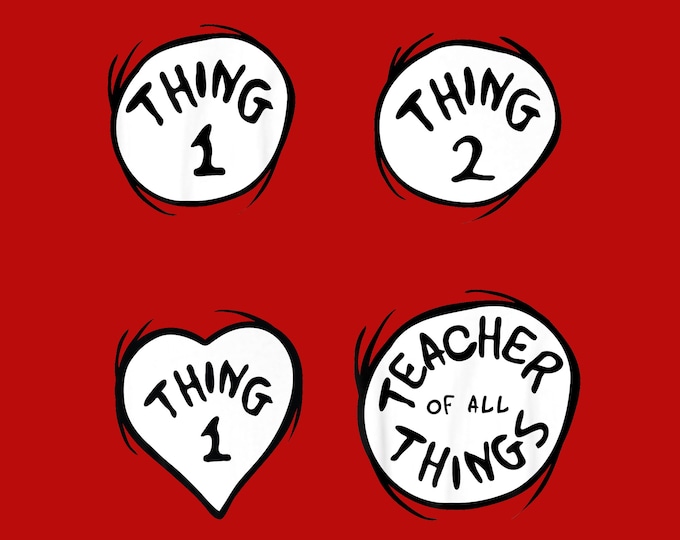 Thing 1 Emblem RED, Thing 2 Emblem Premium, Thing 1 Heart Premium ...