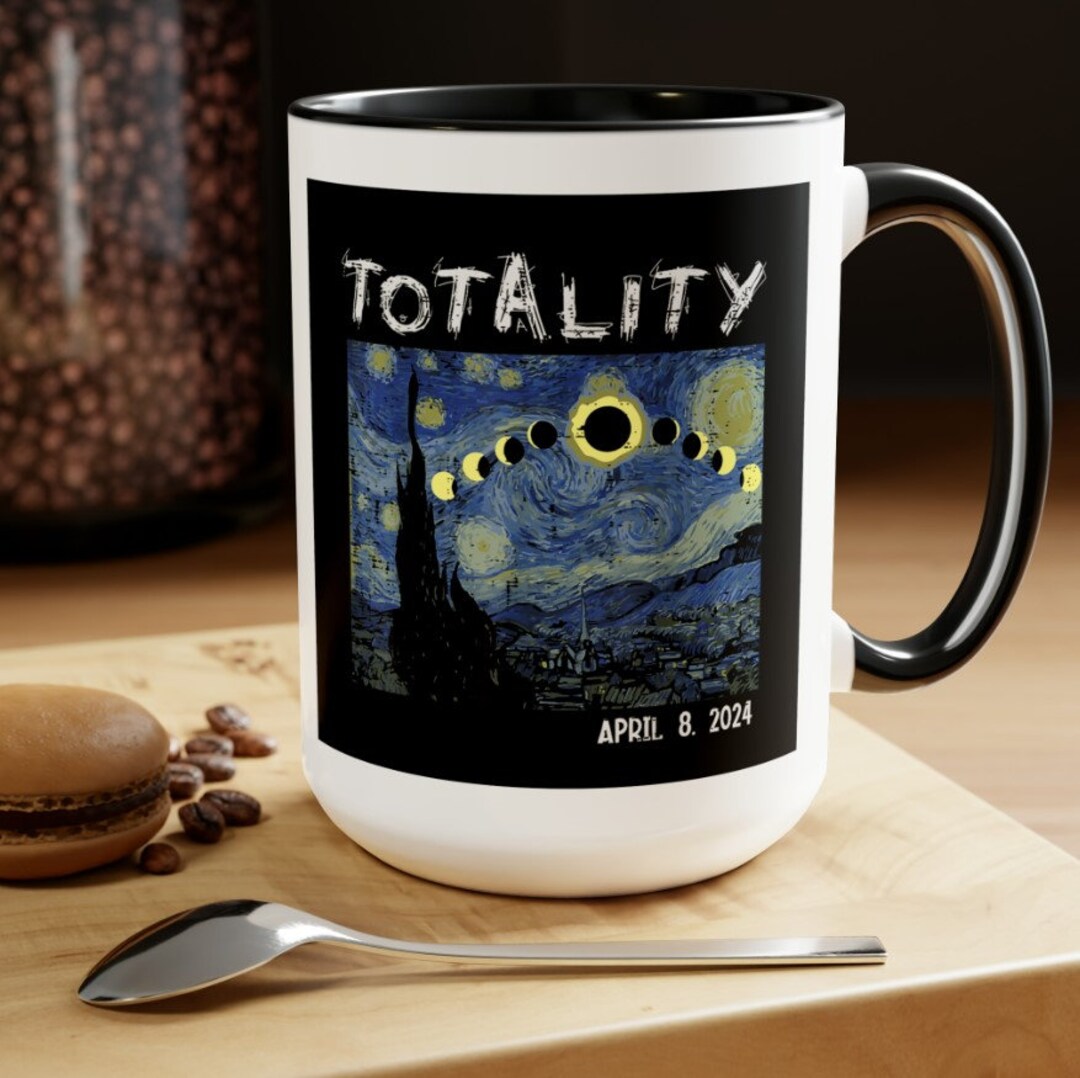 Custom Solar Eclipse Mug, Art Solar Eclipse 2024 Totality April 8 ...