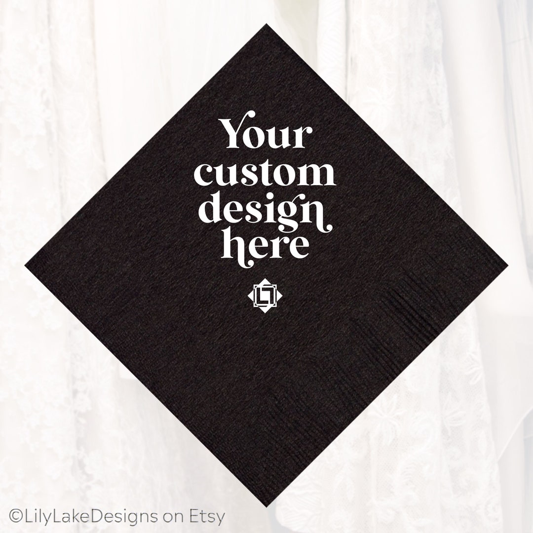 Custom Design Napkins Personalized Party Napkins Wedding Favors Event ...