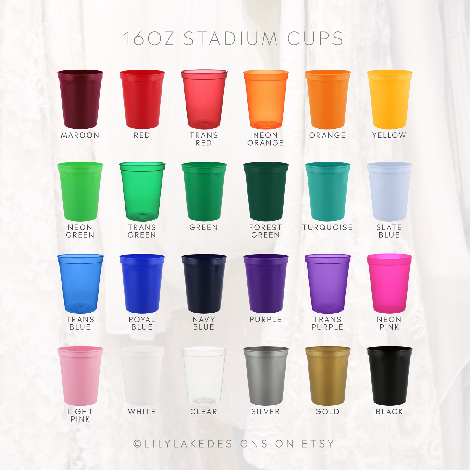 Personalized Wedding Stadium Cups Custom Wedding Favors 16oz | Etsy