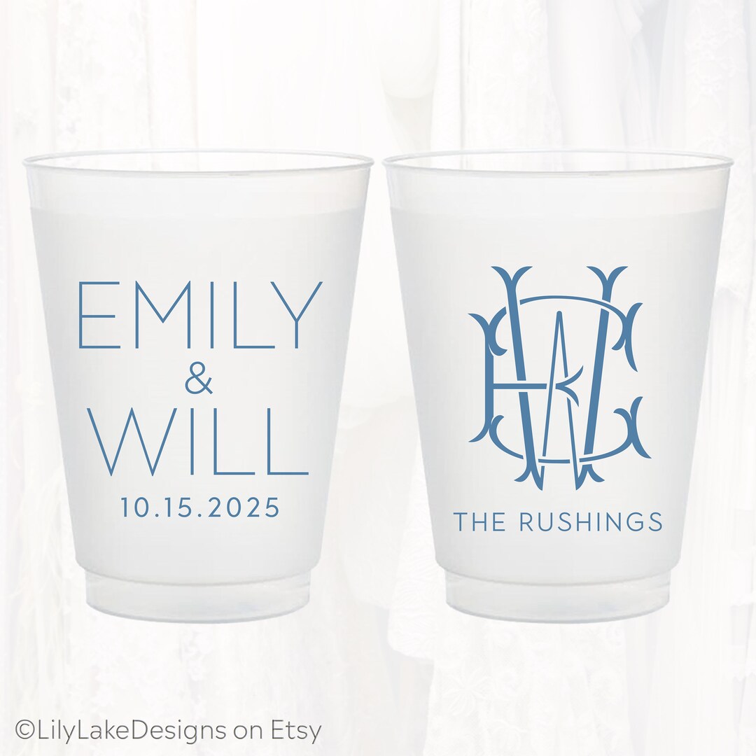 Personalized Wedding Frosted Cups: Customized Wedding, Party, Shower ...