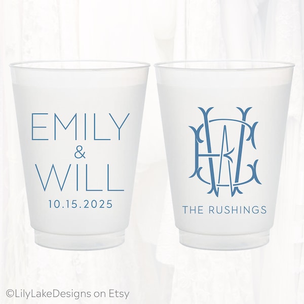Monogrammed Cups - Etsy