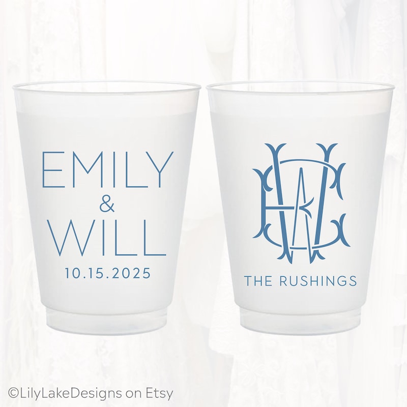 Monogram Cups - Etsy