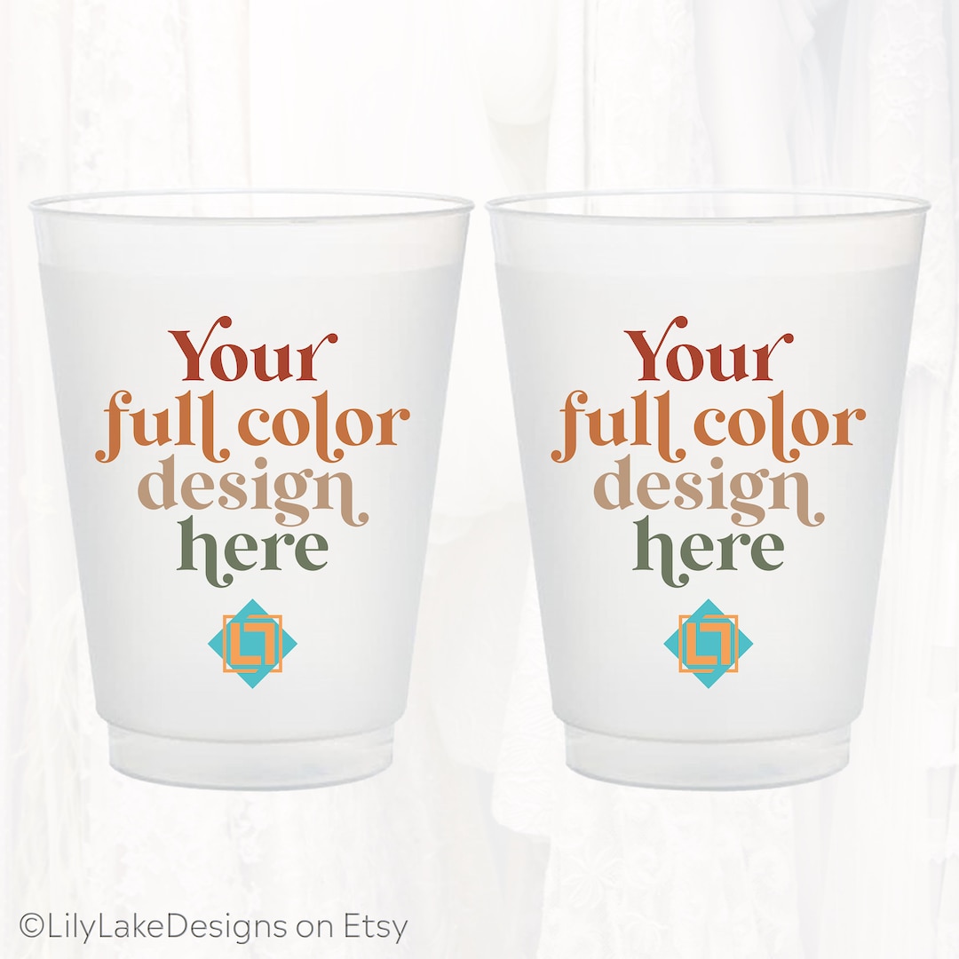 Custom Digital Full-color Frosted Cups Personalized Party Cups Wedding ...