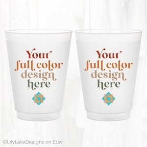 Custom Digital Full-color Frosted Cups Personalized Party Cups Wedding ...