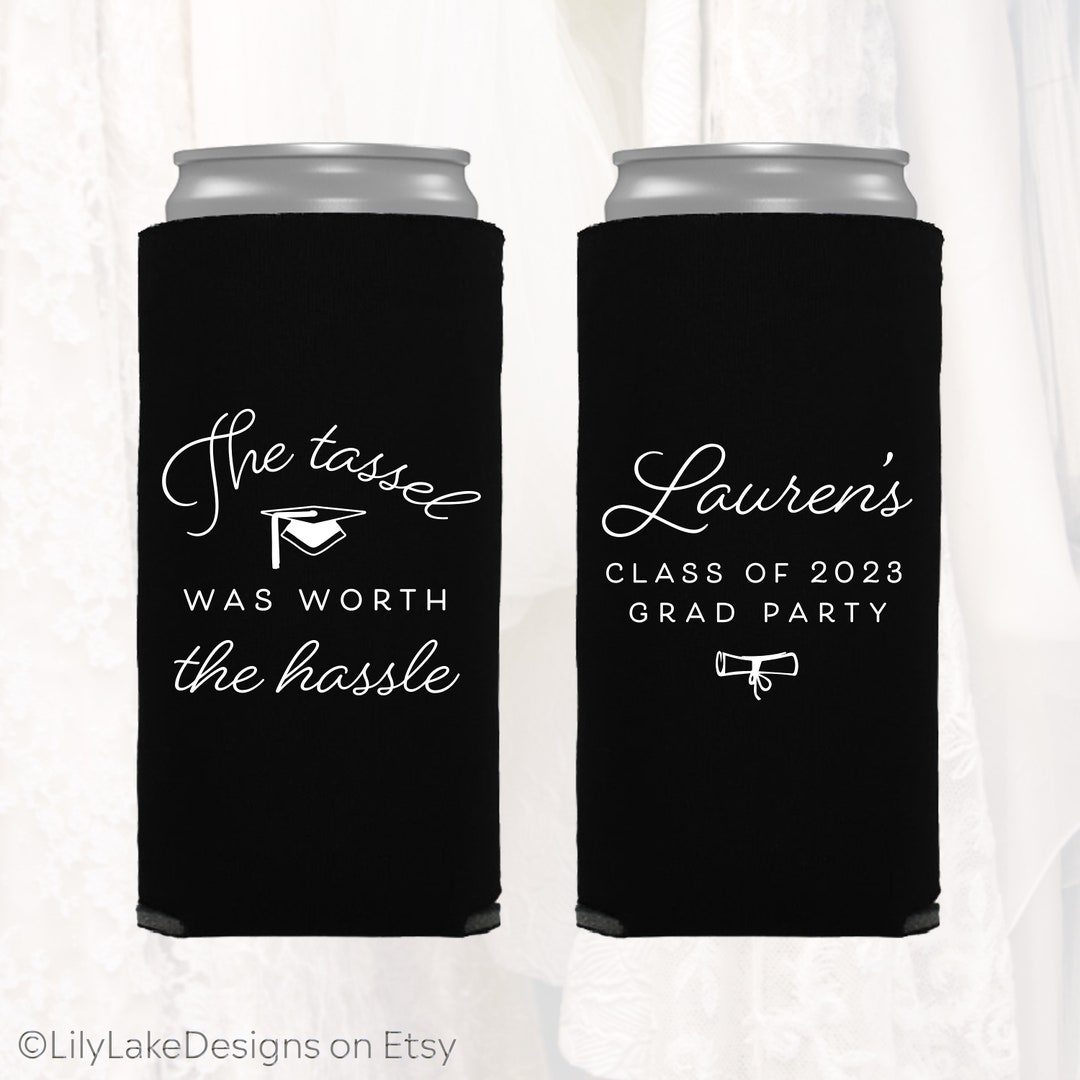Slim Personalized Graduation Party Favors Grad Party Skinny Huggers ...