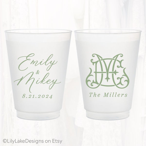 Wedding Cups With Personalized Crest - Etsy