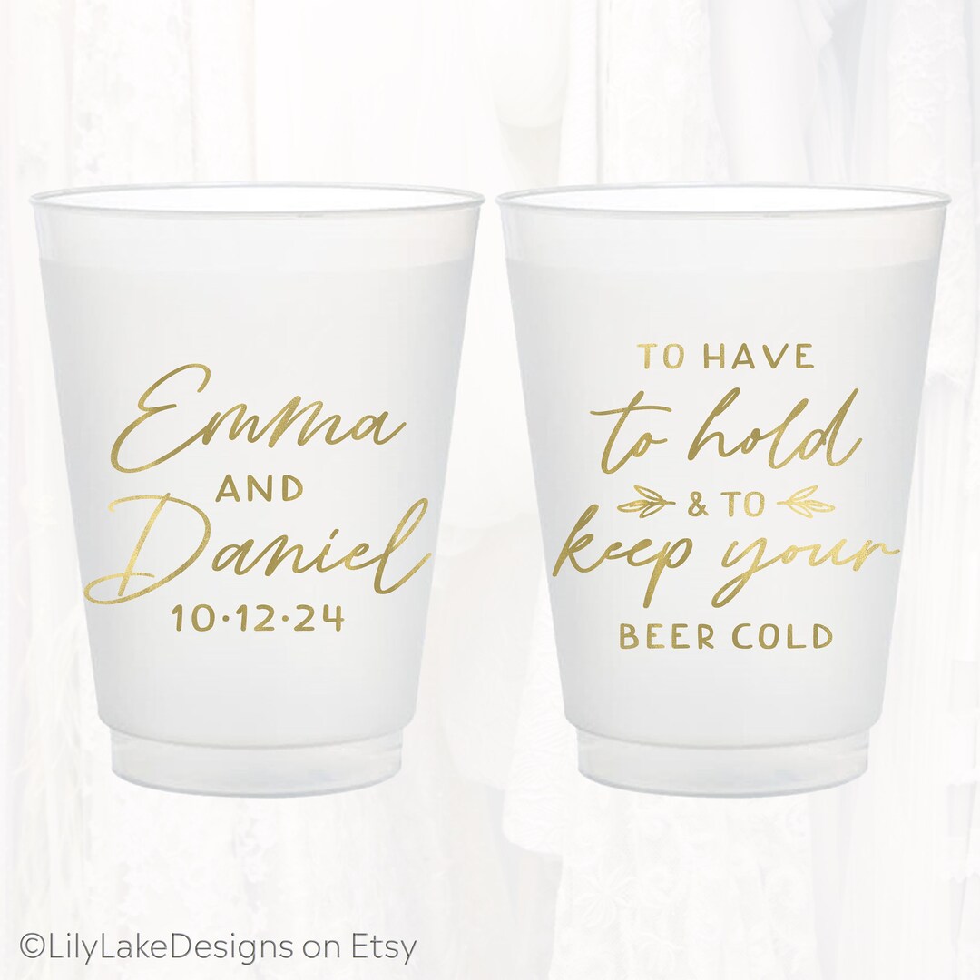 Personalized Wedding Frosted Cups: Customized Wedding, Party, Shower ...