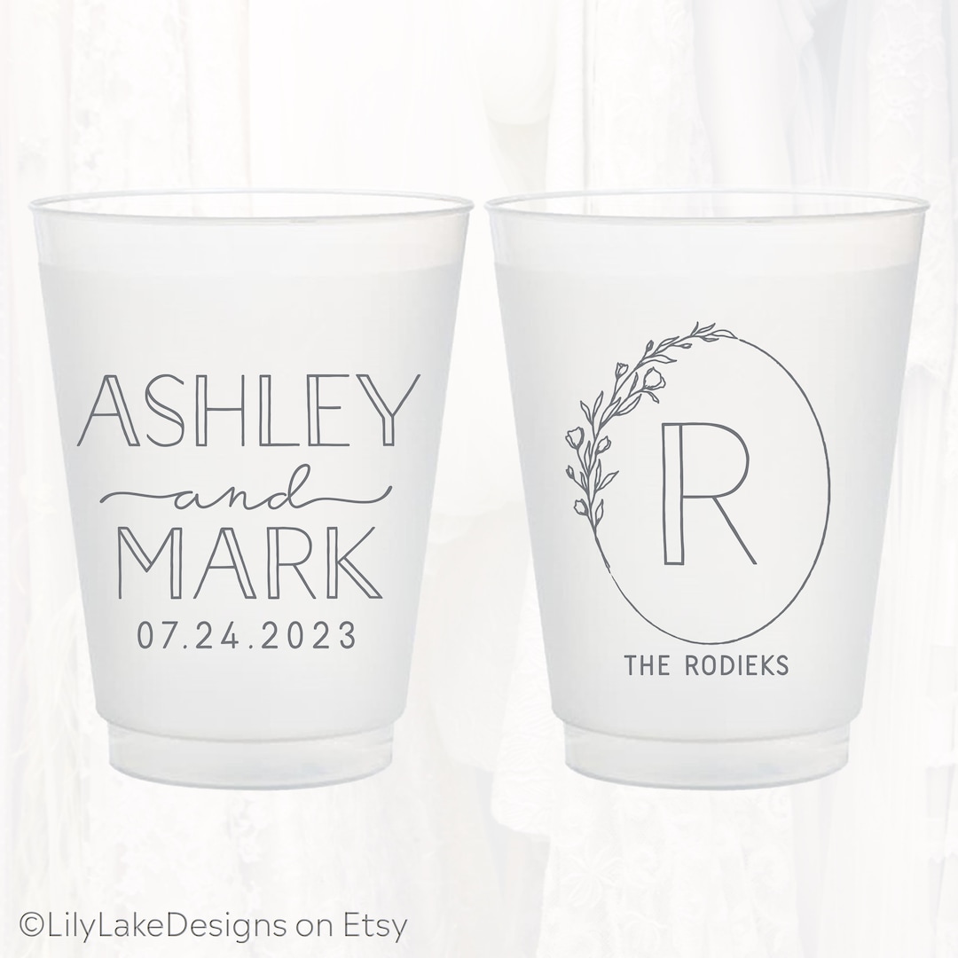 Personalized Wedding Frosted Cups: Customized Wedding, Party, Shower ...
