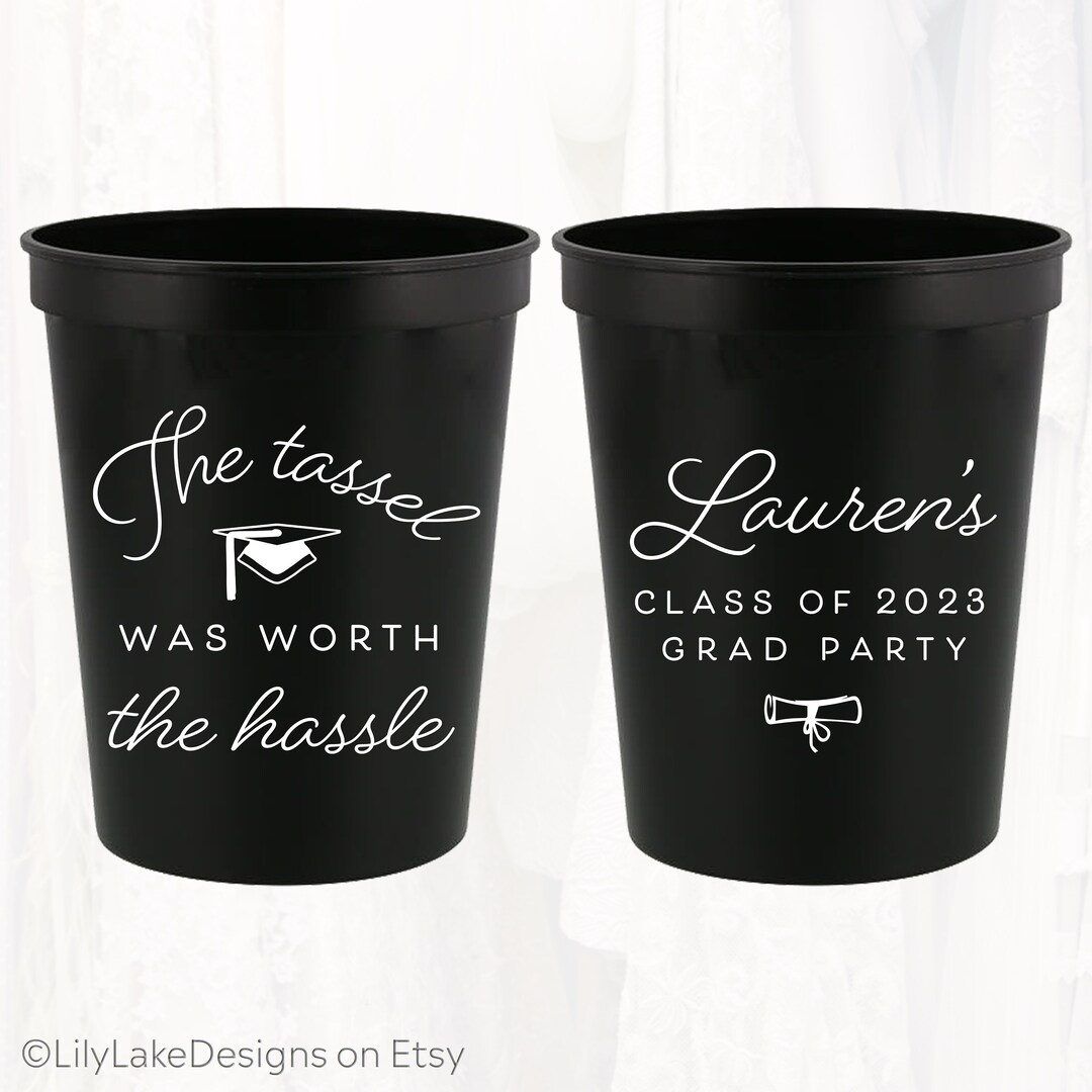 Personalized Graduation Party Favor Custom Grad Party Stadium Cups ...