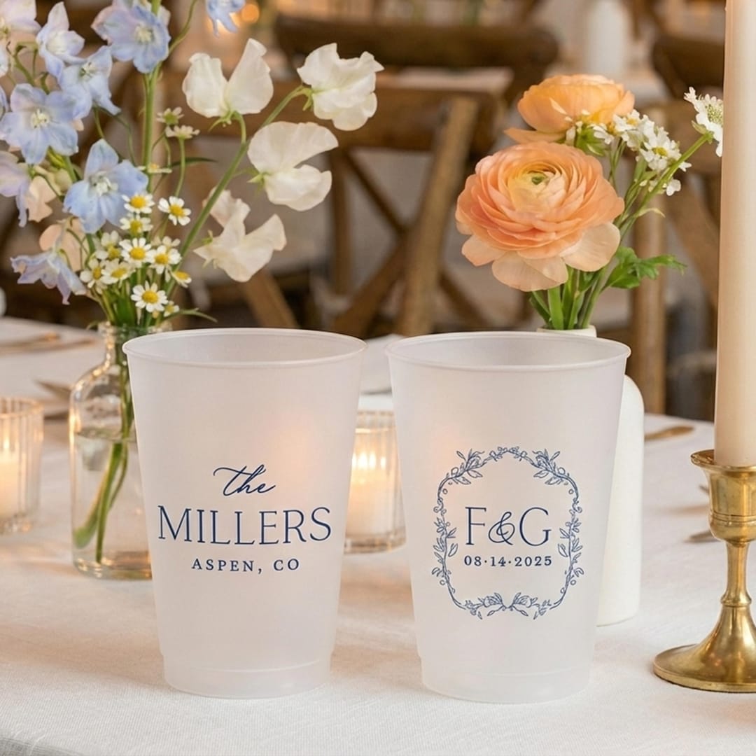 Personalized Wedding Frosted Cups: Customized Wedding, Party, Shower ...