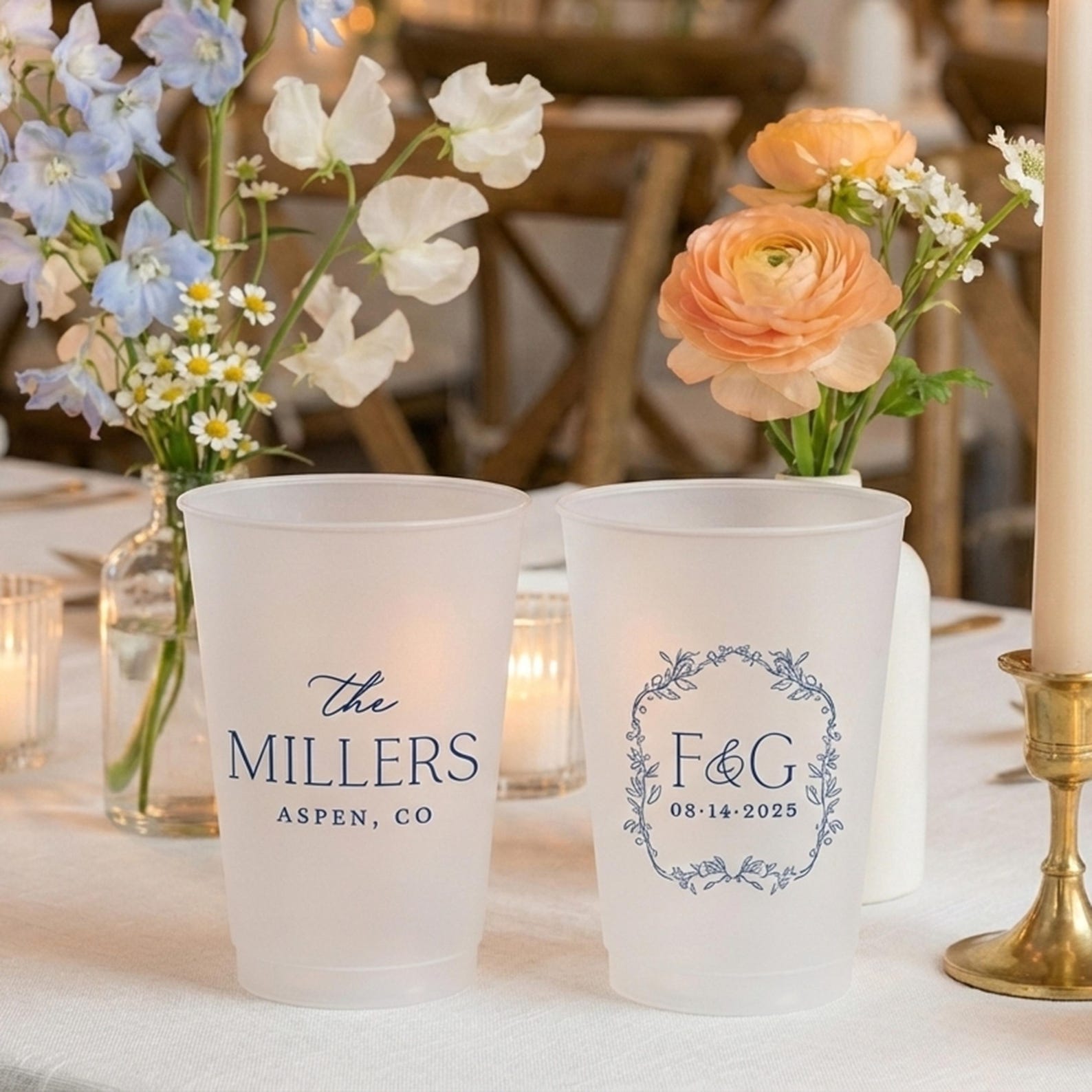 Personalized Wedding Frosted Cups: Customized Wedding, Party, Shower ...