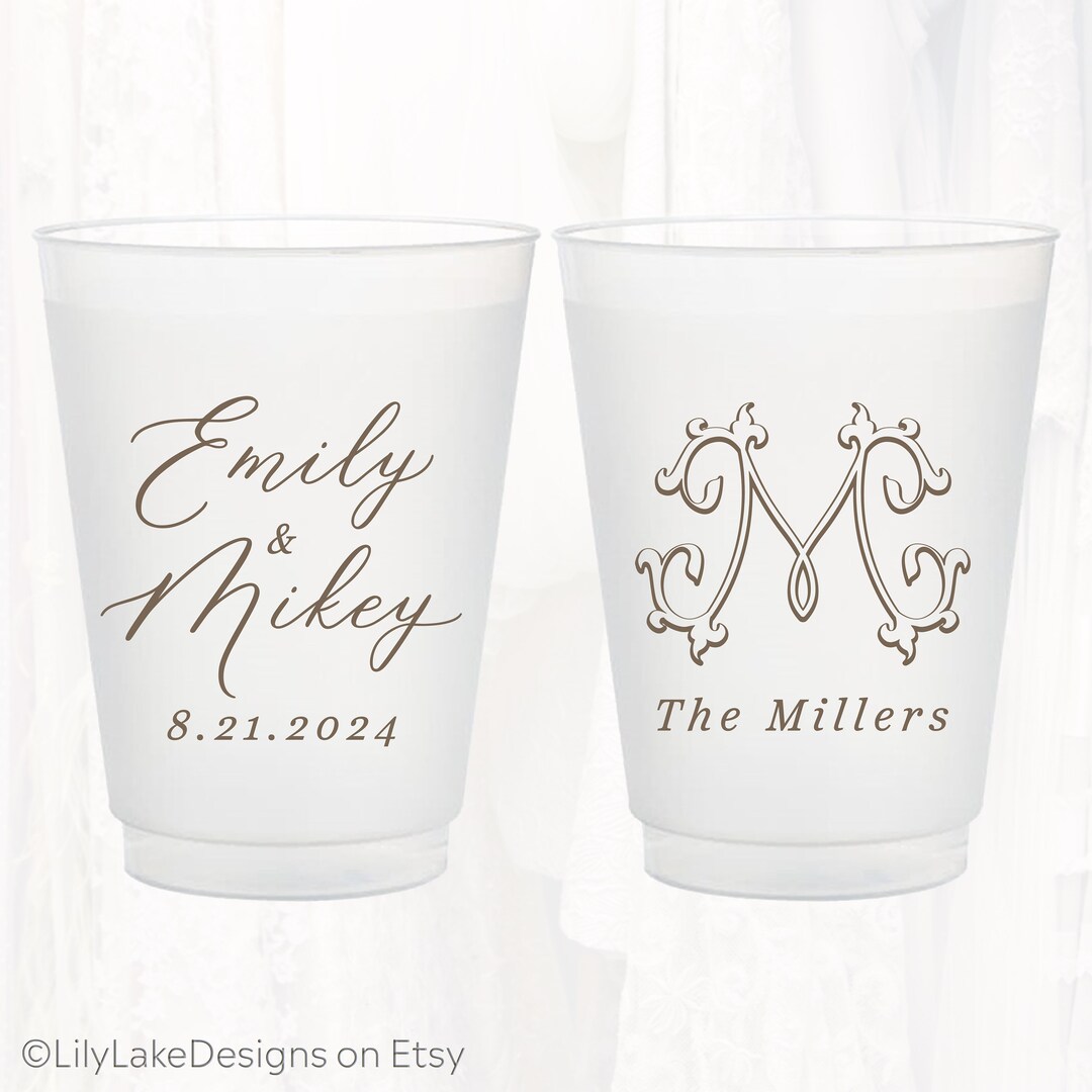 Personalized Wedding Frosted Cups: Customized Wedding, Party, Shower ...