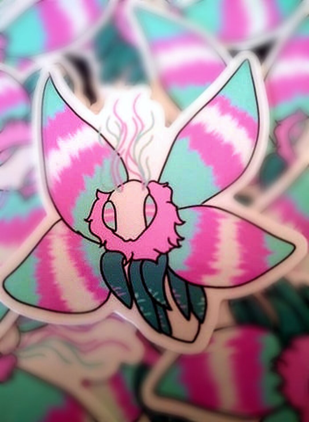 Transgender Pride Flag Moth Sticker trans/genderfluid/genderflux ...