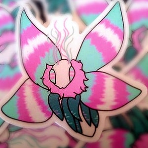 Transgender Pride Flag Moth Sticker | Etsy