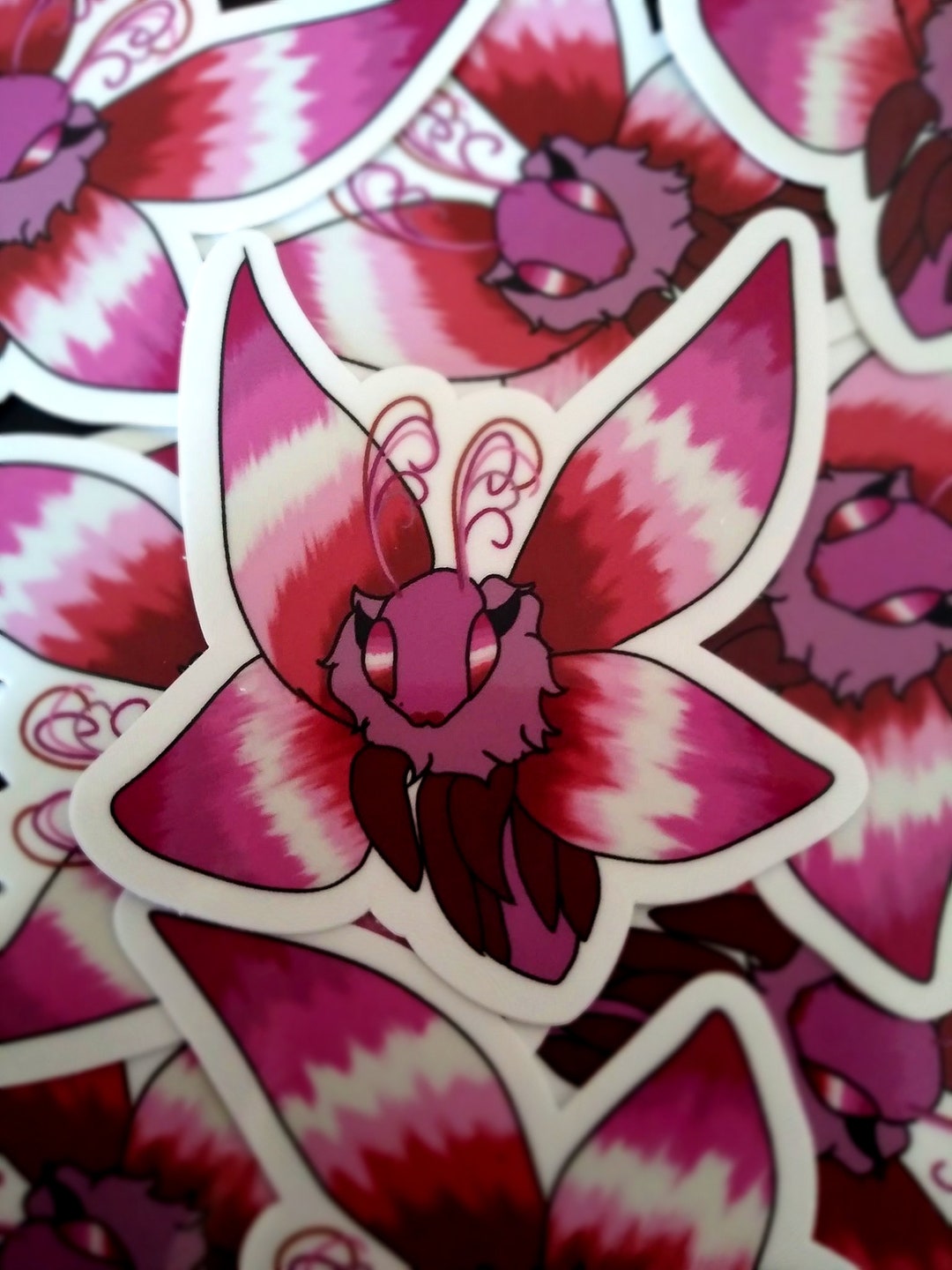 Pink Lesbian Pride Flag Moth Sticker Gay/wlw/lgbt/lgbtq/pride/les/queer ...