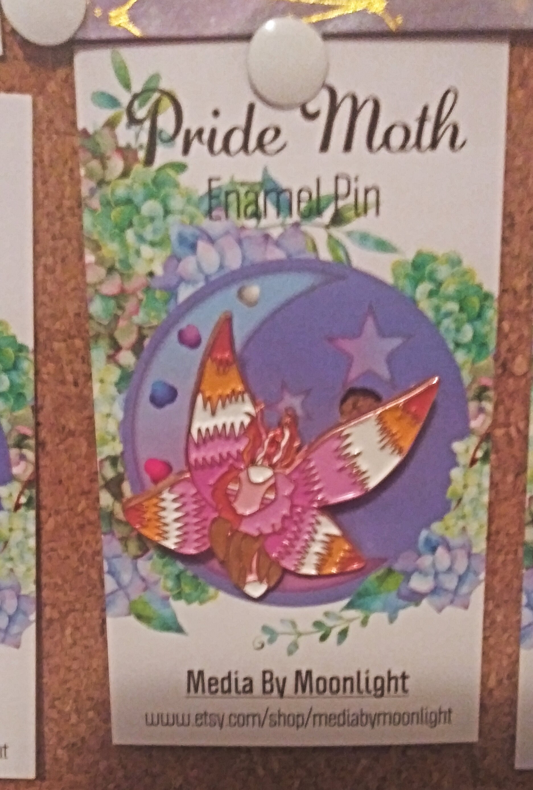 LGBT Pride Flag Moth Enamel Pin | Etsy
