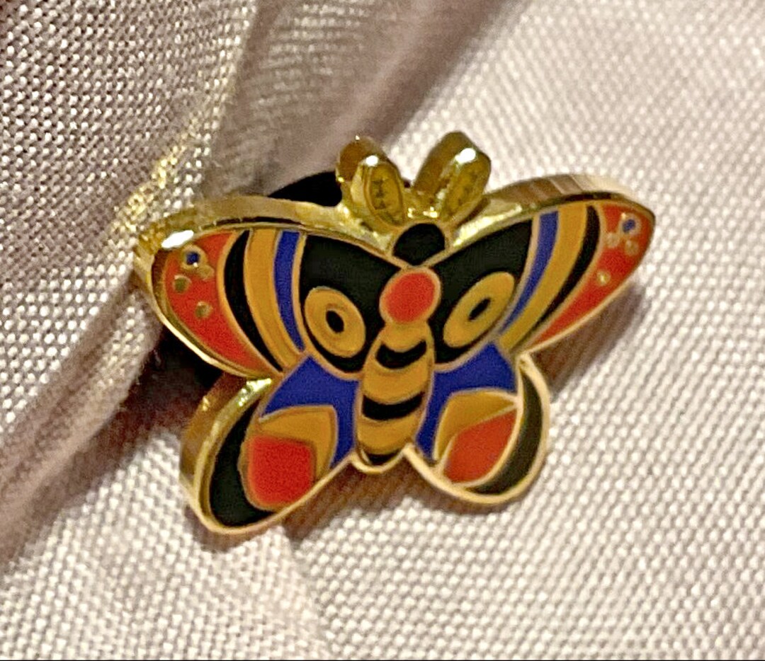 Gold Red Black Butterfly Moth Enamel Pin / Polyamory Pride - Etsy