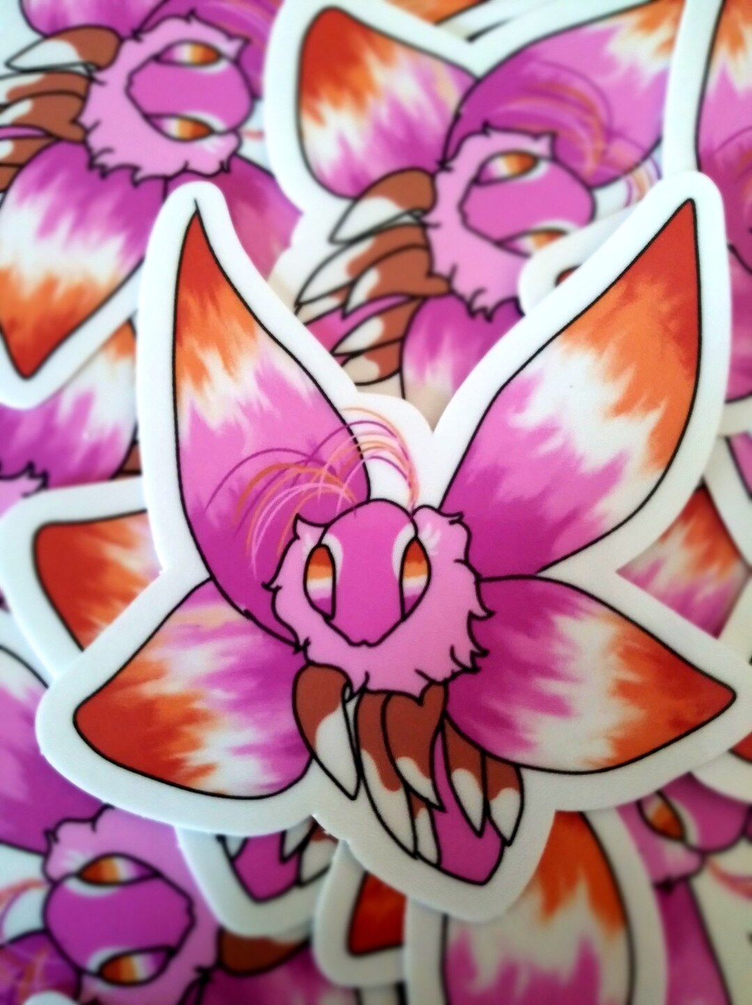 Community Lesbian Pride Flag Moth Sticker lgbt/lgbtq/queer/gay/ WLW ...