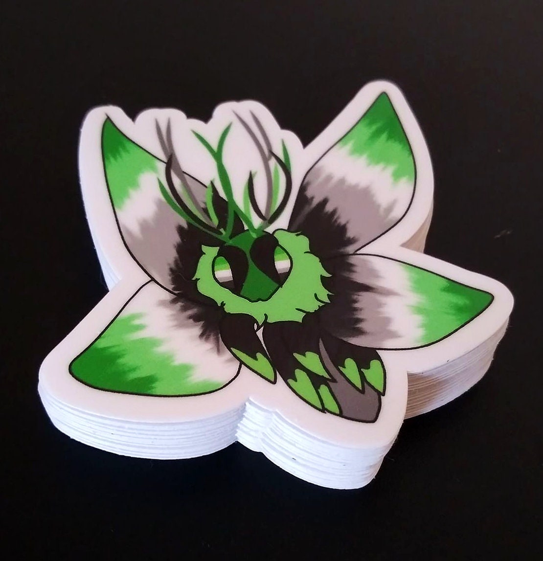 Aromantic Pride Flag Moth Sticker | Etsy