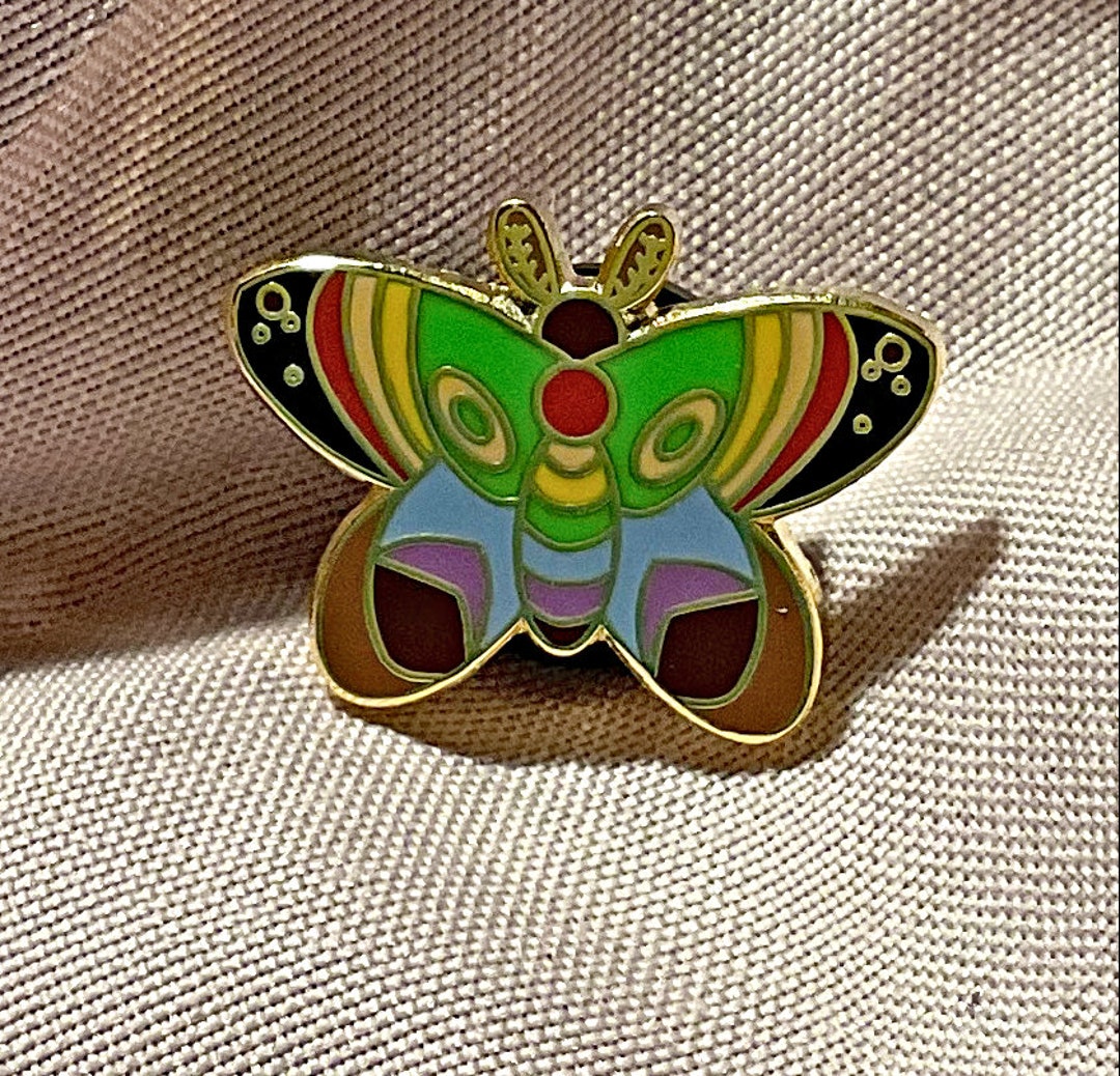 Philly Rainbow Butterfly Moth Enamel Pin / Gay Pride Flag/ - Etsy UK