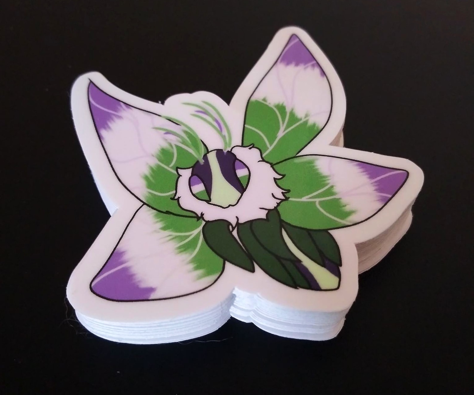 Genderqueer Pride Flag Moth Sticker Genderfluid/genderflux/ - Etsy UK