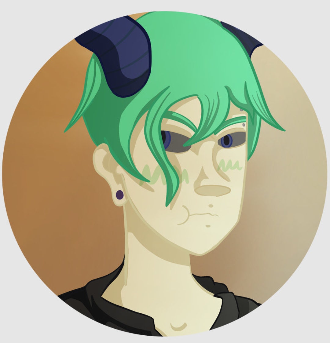 OC Original Character Zander Sex Worker Demon Bust 2.25 Pinback Button ...