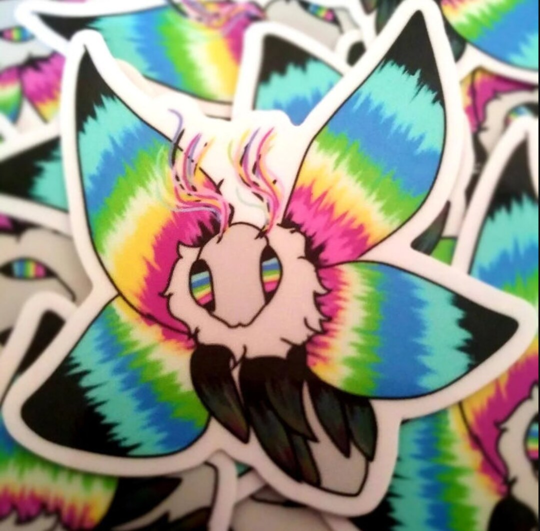 Queer Pride Flag Moth Sticker rainbow / Ace / Asexual / LGBT / LGBTQ ...