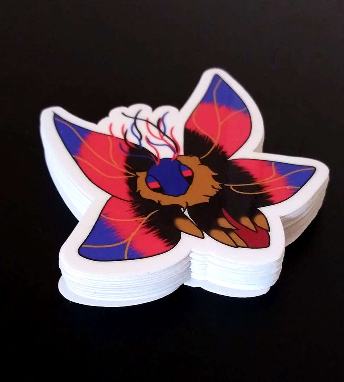 Polyamorous Pride Flag Moth Sticker - Etsy