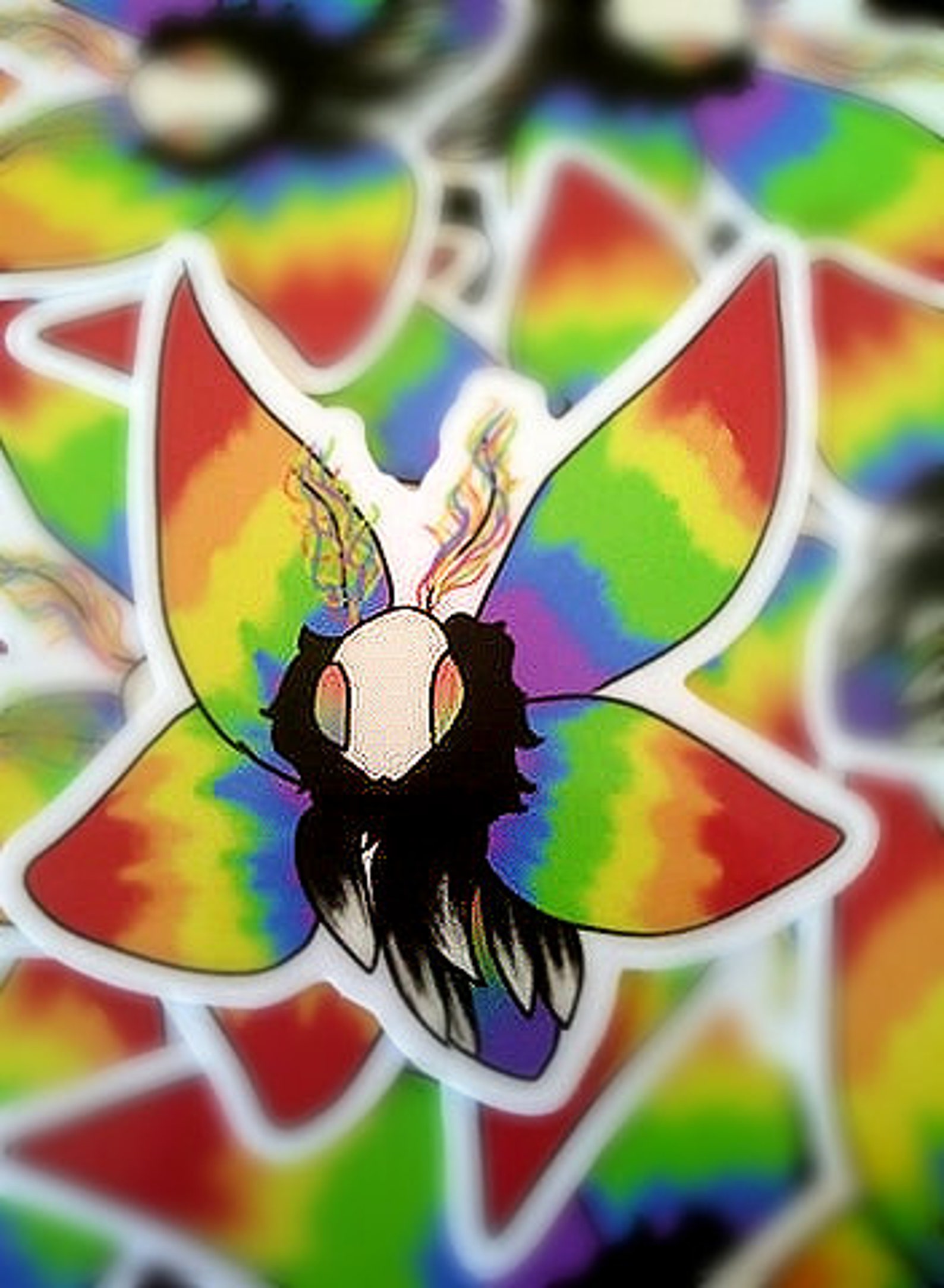 Gay Pride Flag Moth Sticker queer/ Rainbow/ | Etsy