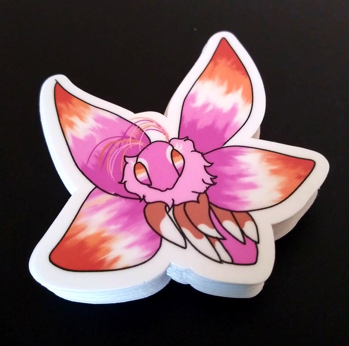 Community Lesbian Pride Flag Moth Sticker | Etsy