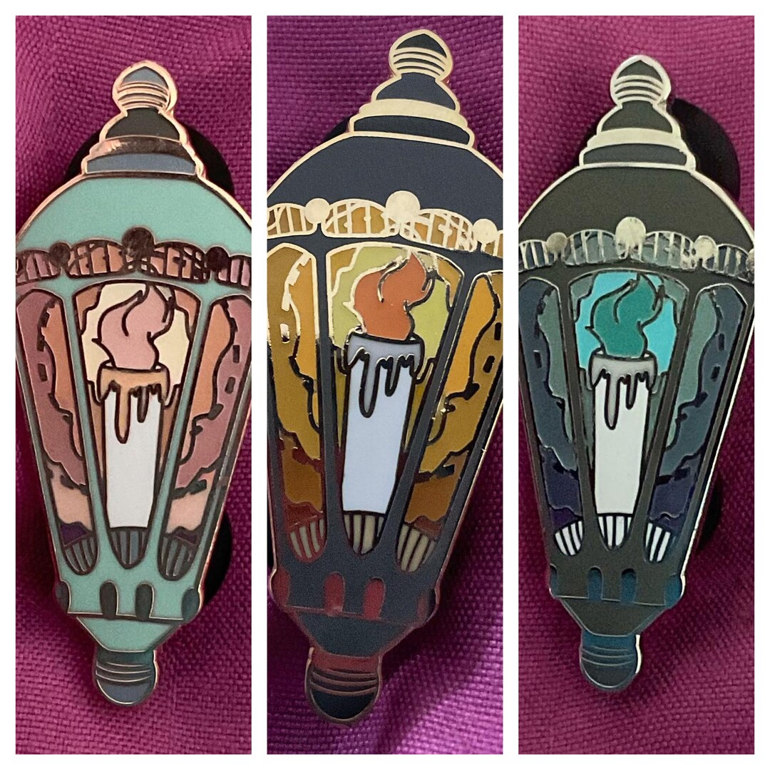 Lantern Glow in the Dark Hard Enamel Pin Light Lamp Flame Candle ...