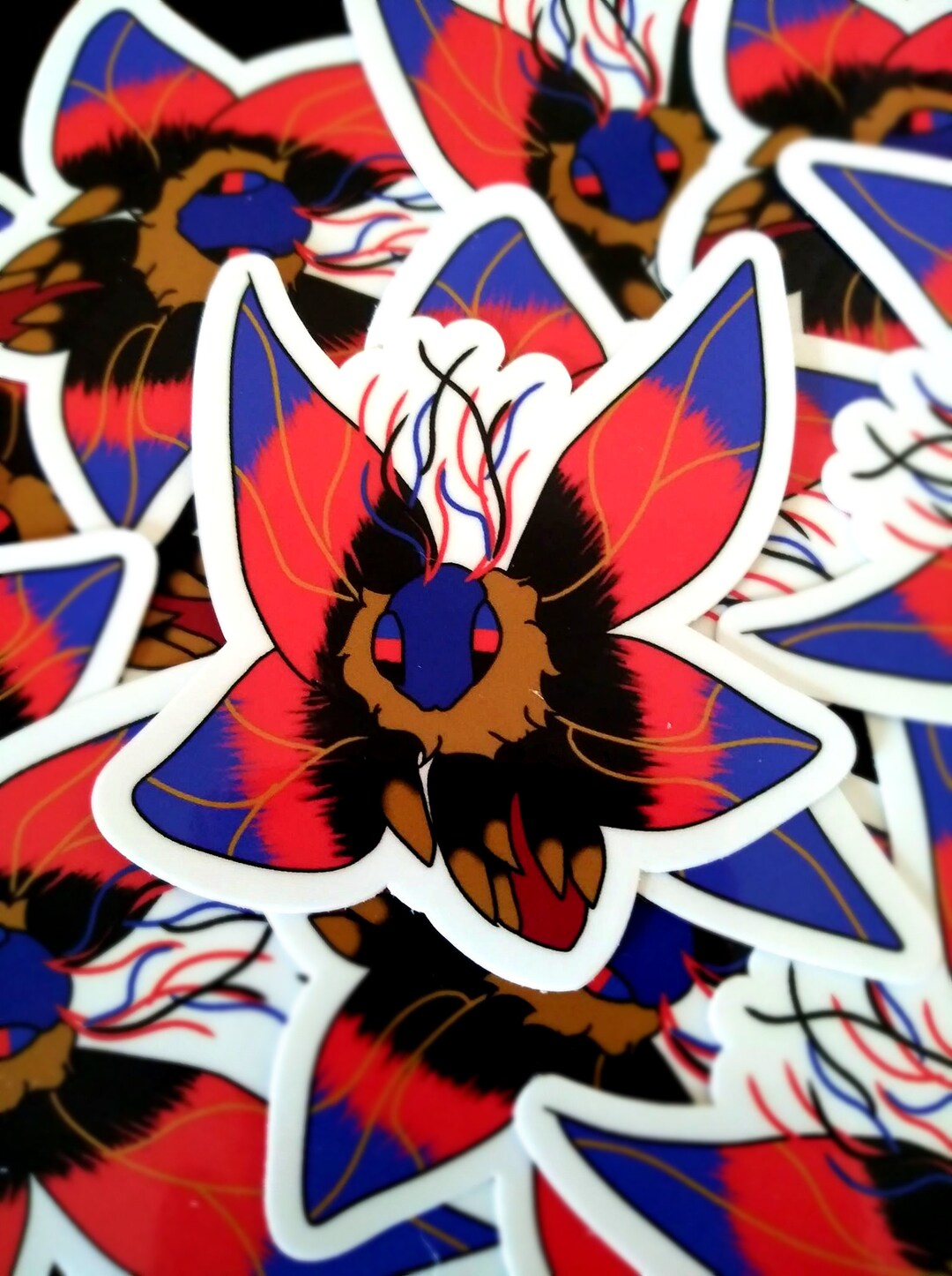 Polyamorous Pride Flag Moth Sticker Poly/polyamory/polygamy/romance ...