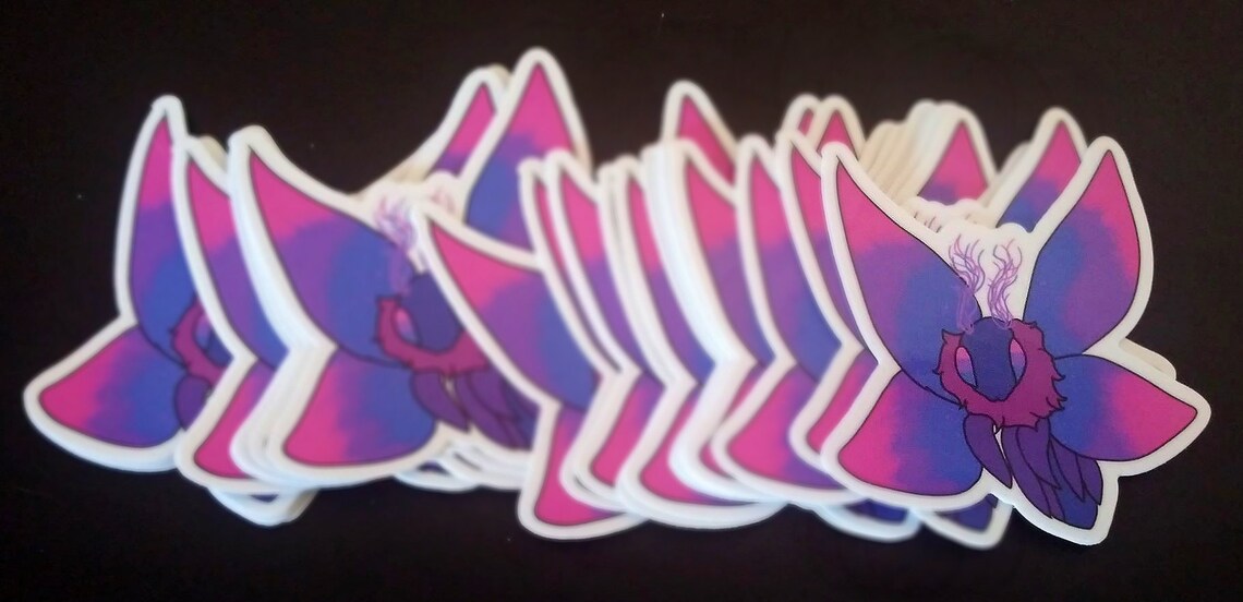 Bisexual Pride Flag Moth Sticker - Etsy UK