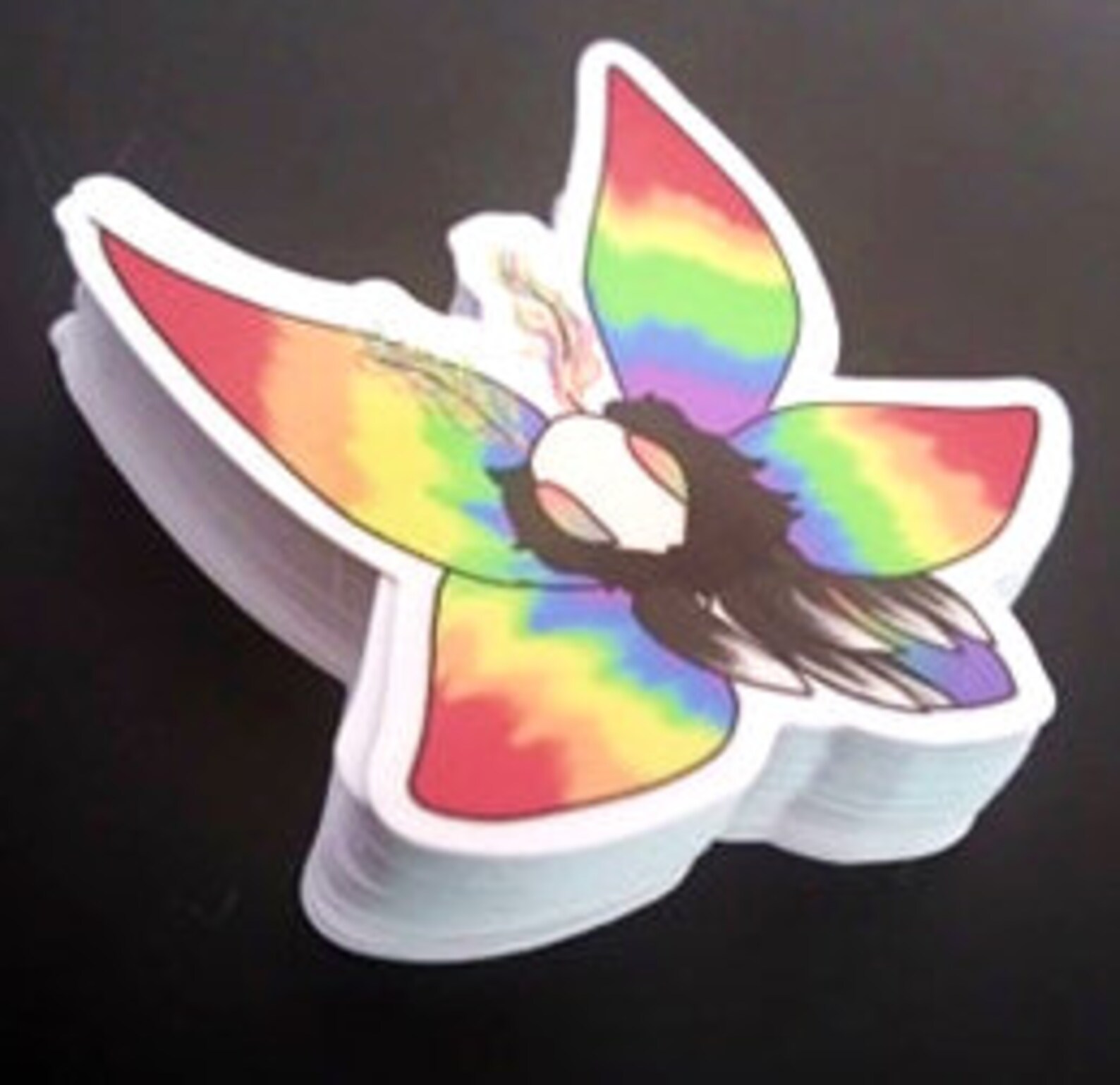 Gay Pride Flag Moth Sticker queer/ Rainbow/ | Etsy